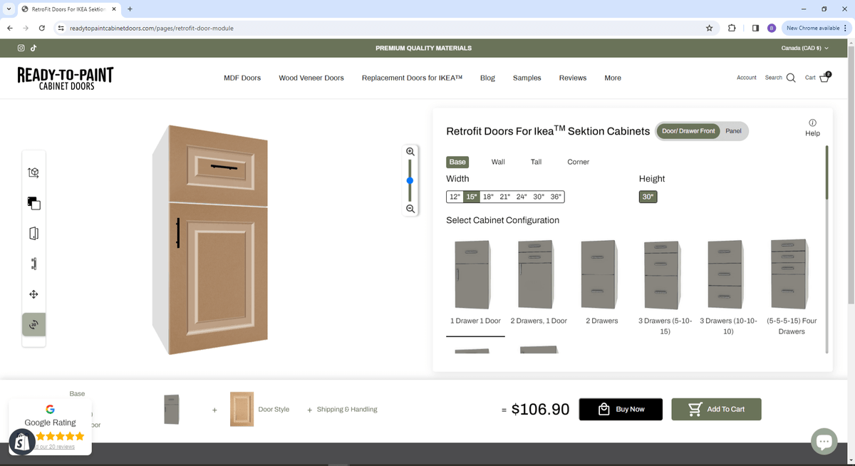 Ordering Module Launched for IKEA Cabinets Doors